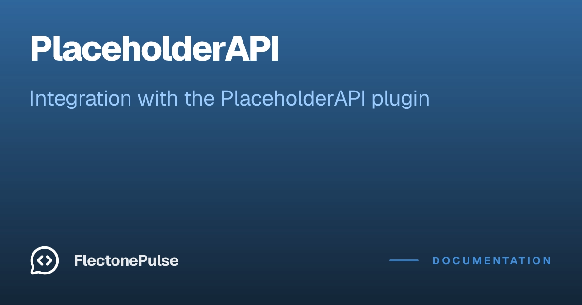 PlaceholderAPI | FlectonePulse