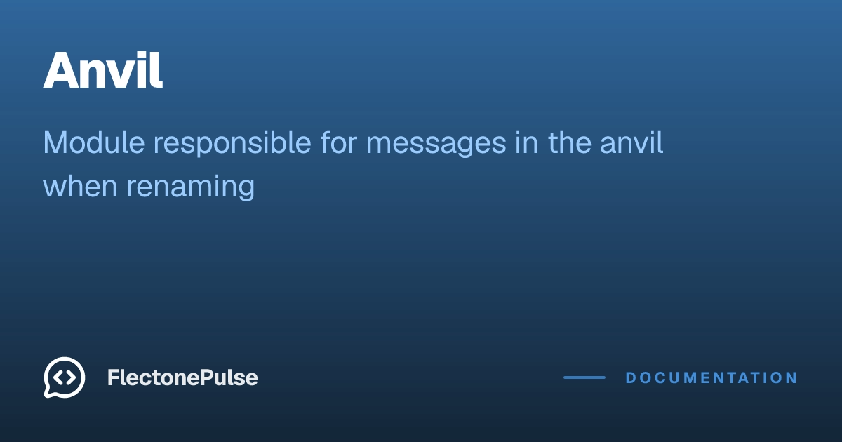 Anvil | FlectonePulse